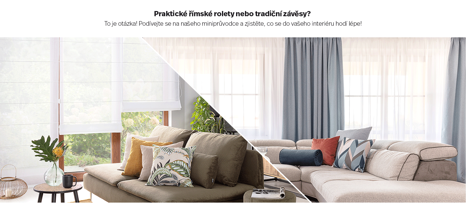 Římské rolety nebo závěsy? - Dekoria